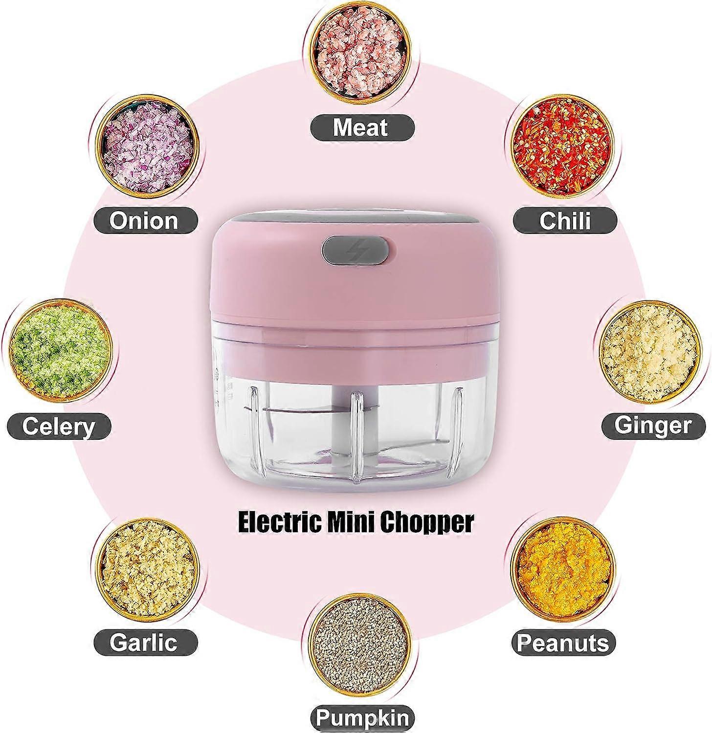 Electric Mini Garlic Chopper, Food Slicer And Chopper 100ML, Blender to ...