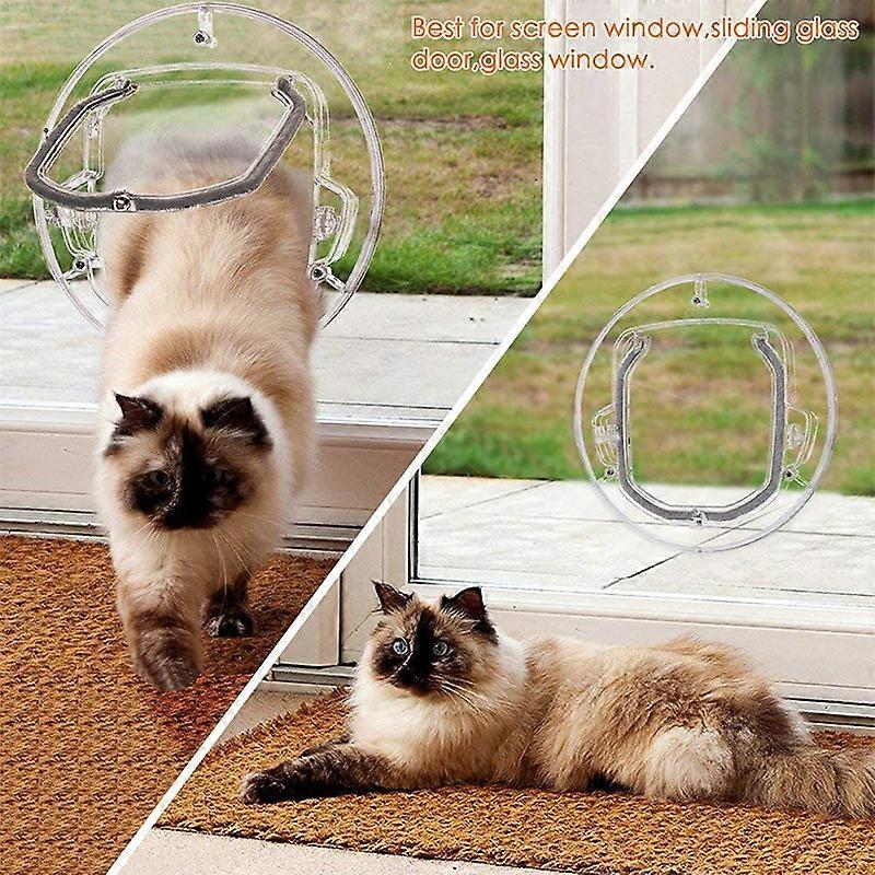 Cat Flap Door for Cat Dogs Pet, Large Cat Flap Door for Windows Sliding ...
