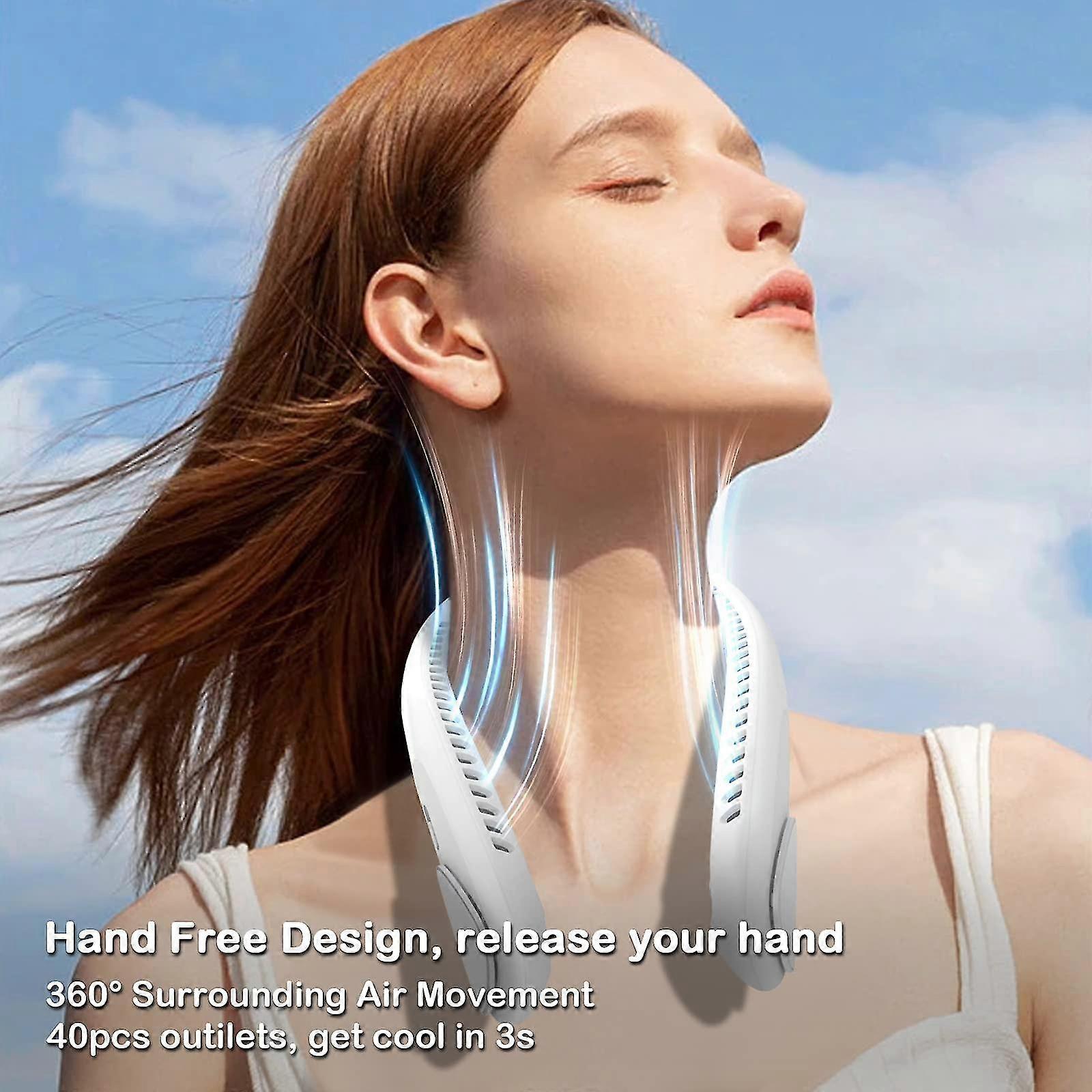 Neck Fan, 4000mah Portable Hanging Neck Fans For Women Rechargeable ...
