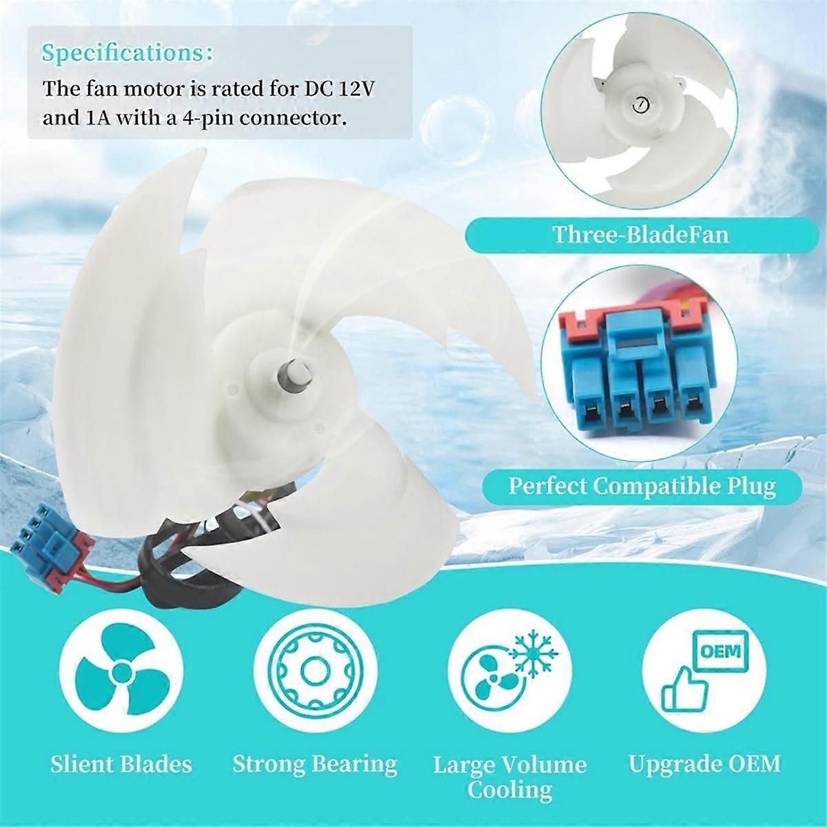 EAU63103302 Refrigerator Condenser Fan Motor Assembly for Replaces ...