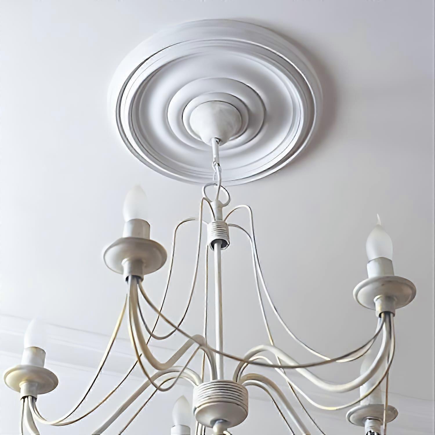 Orac Decor 1 x Ceiling rose R08 LUXXUS Ø 38 cm x 4.2 cm white Purotouch ...