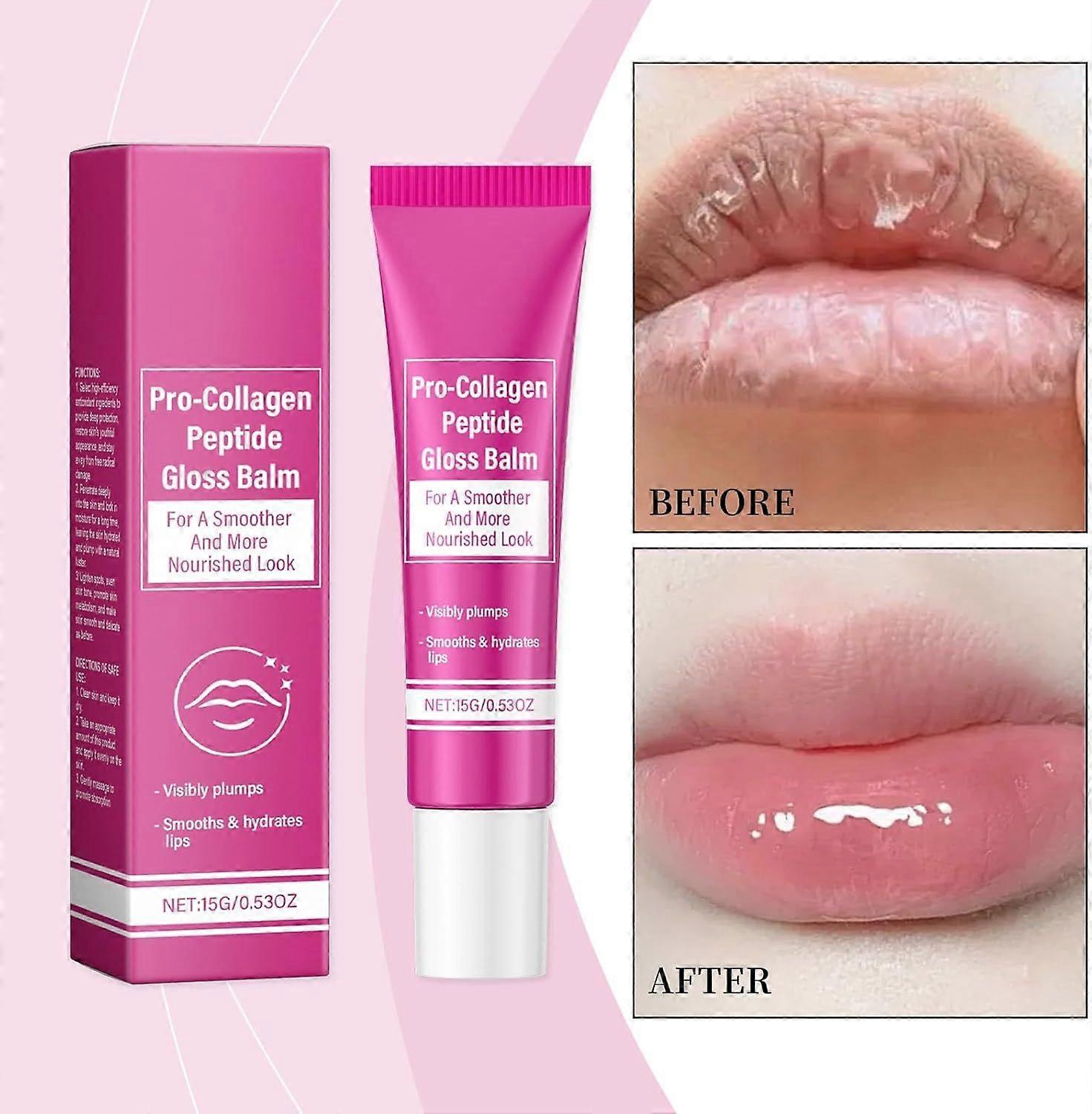 Pro-Collagen Peptide Lip Gloss Balm - Plumping and Hydrating Lip ...