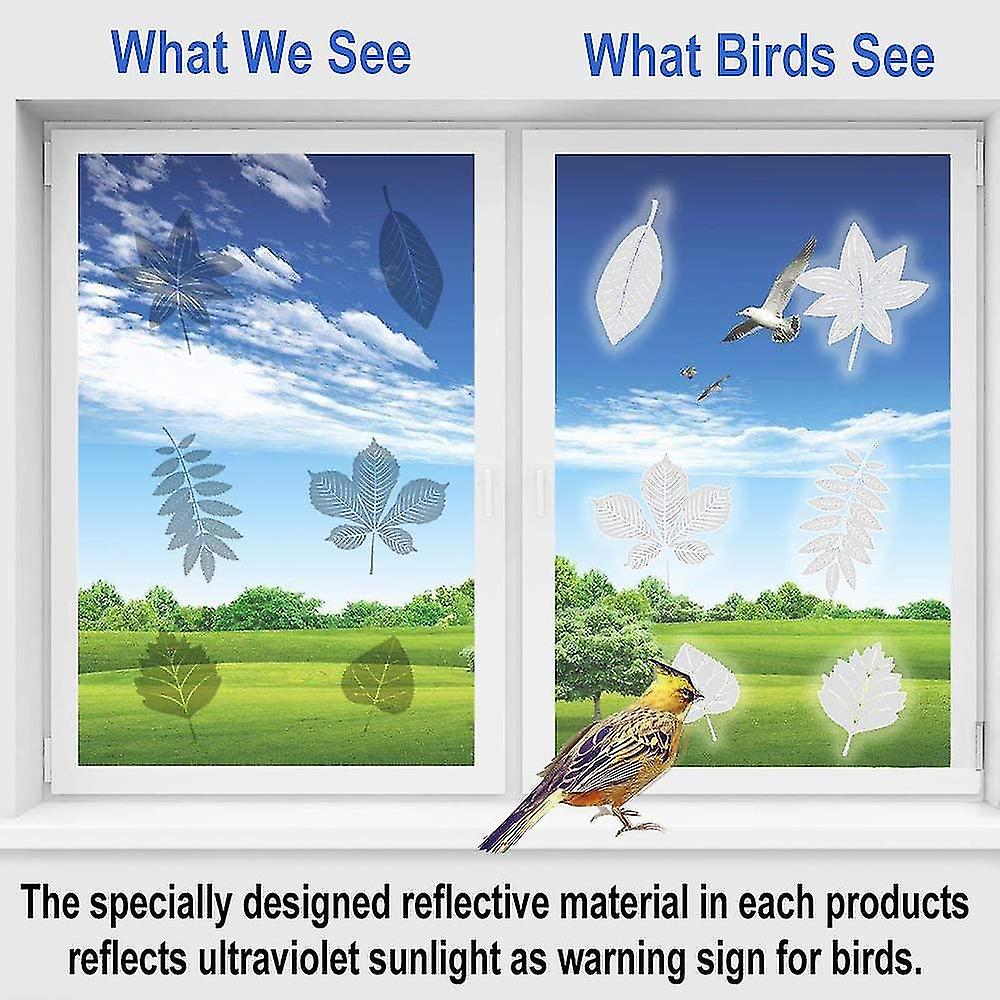 48 Pieces White Anti-collision Window Stickers Window Stickers Warning ...