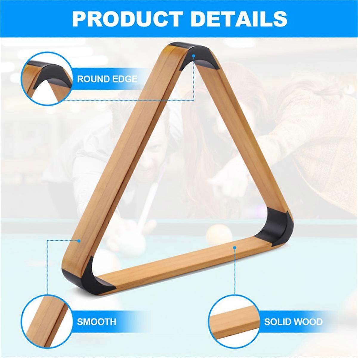 Wooden Billiard Ball Rack Solid Triangle Rack Pool Ball Racks | Fruugo UK