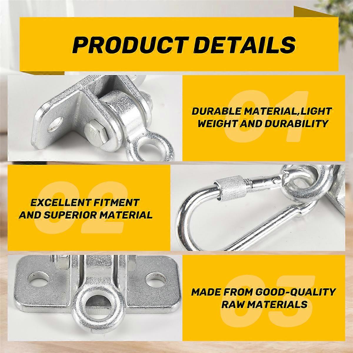 Locking Snap Hooks | Heavy Duty Swing Hook Hangers Seat Trapeze Sets | Static Tension 5000 Lb ...