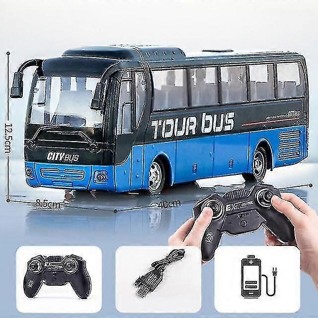 Wireless Remote Control Bus With Light Simulation Electric Large Double ...
