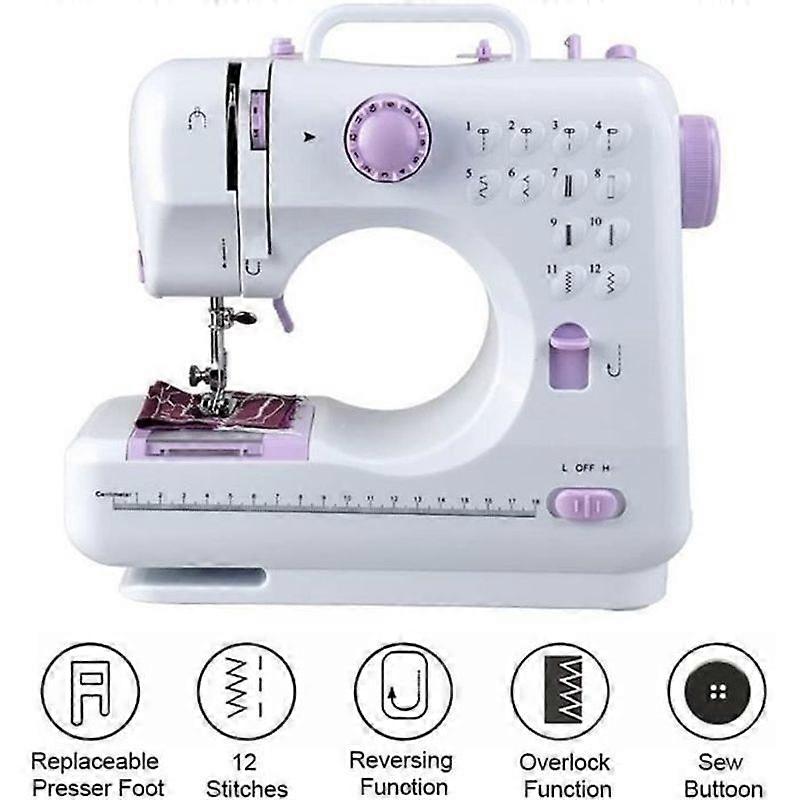 JASENX 12 Stitches Mini Electric Sewing Machine - Automatic Sewing with ...