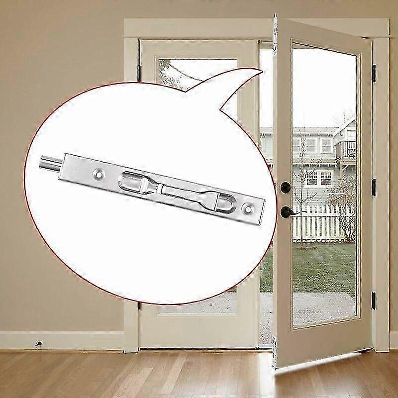 2 Recessed Door Bolts - 8 Inch Recessed Security Locks for French Doors ...