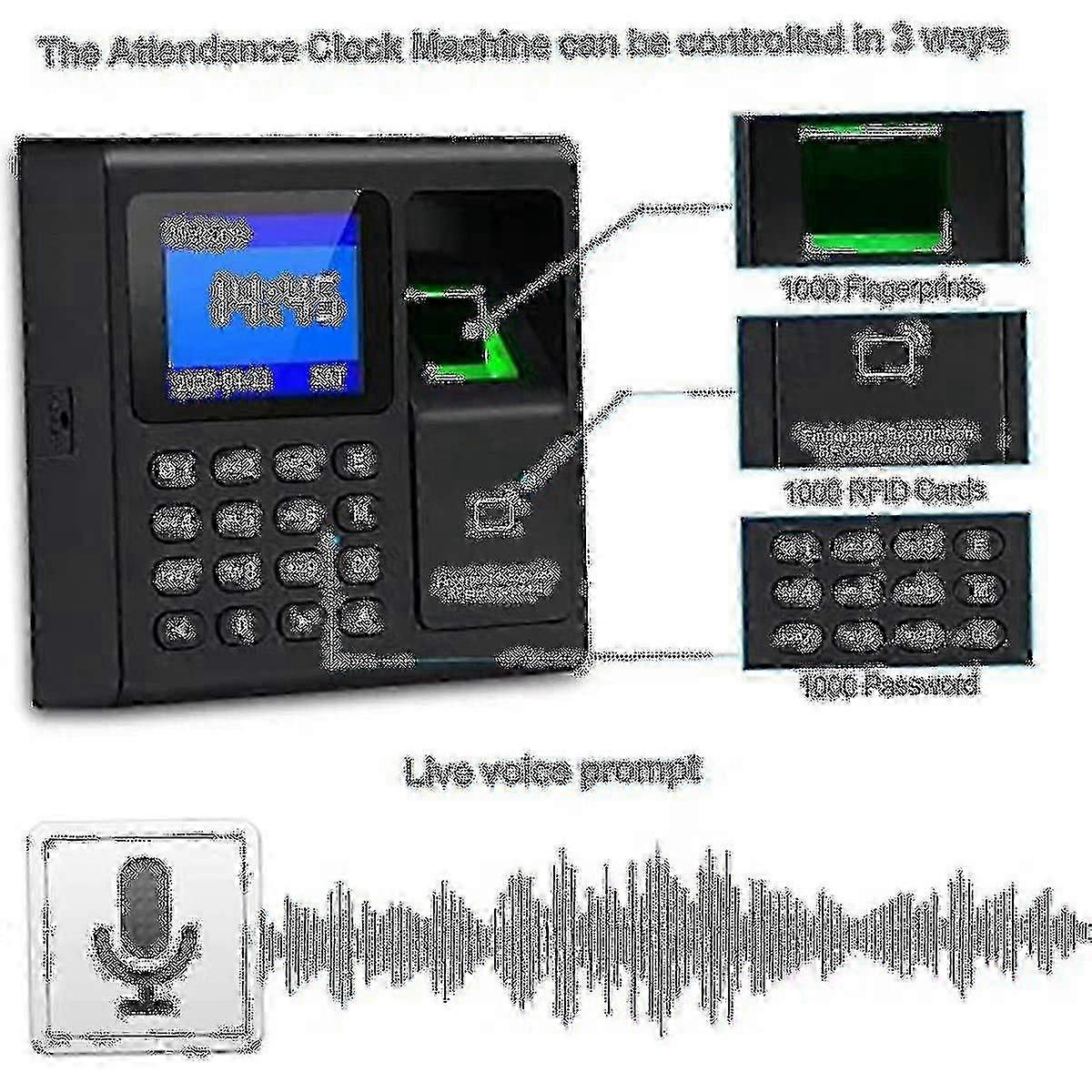 Time Clocks For Employees Small Business Biometric Fingerprint Time ...