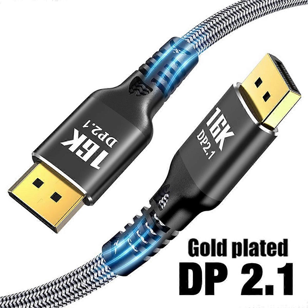 16K Displayport 2.1 Video Audio Cable 8K@120Hz 4K@240Hz 80Gbps HDR ...