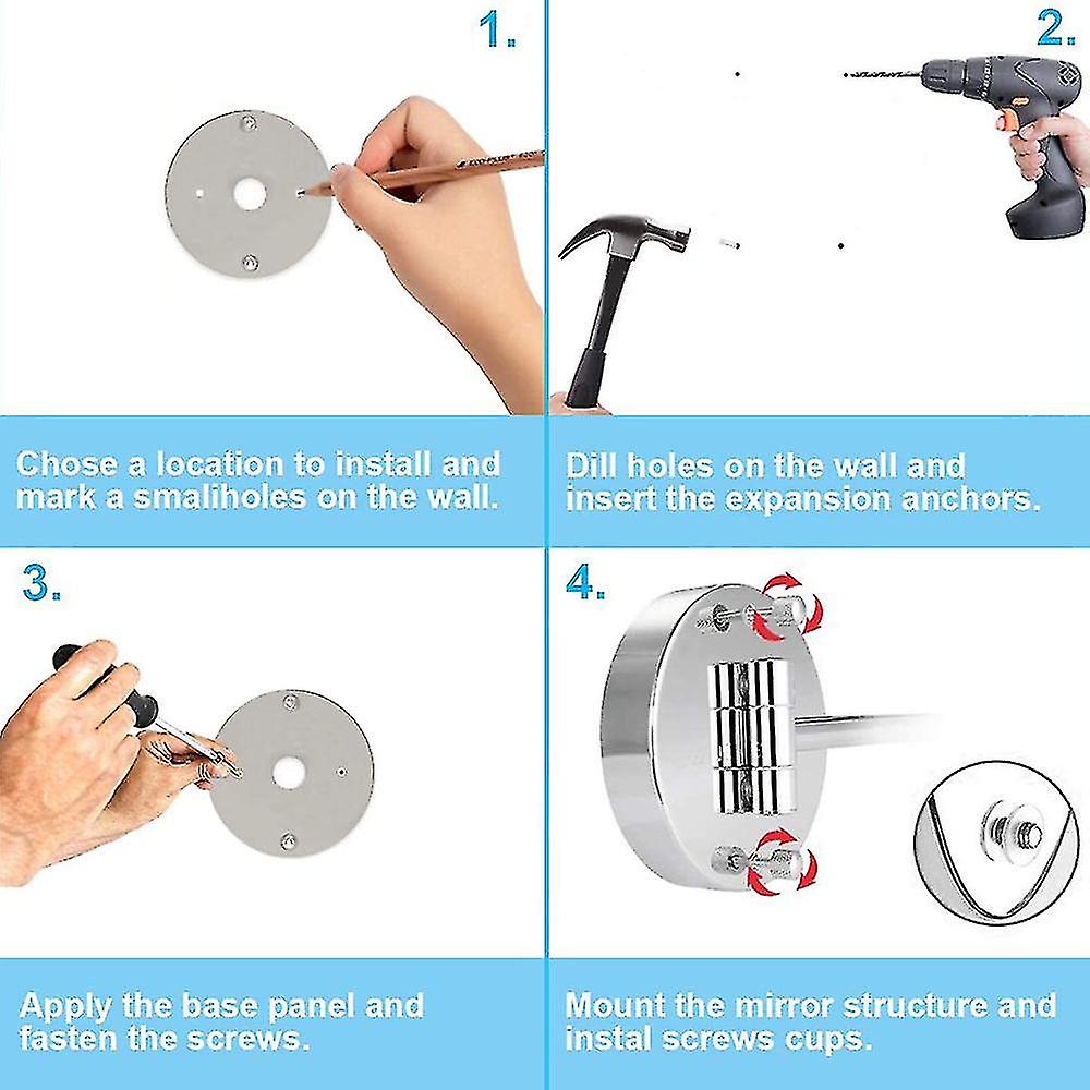 Cosmetic Mirror With 10x Magnification Led Lighting Dimmable Makeup ...