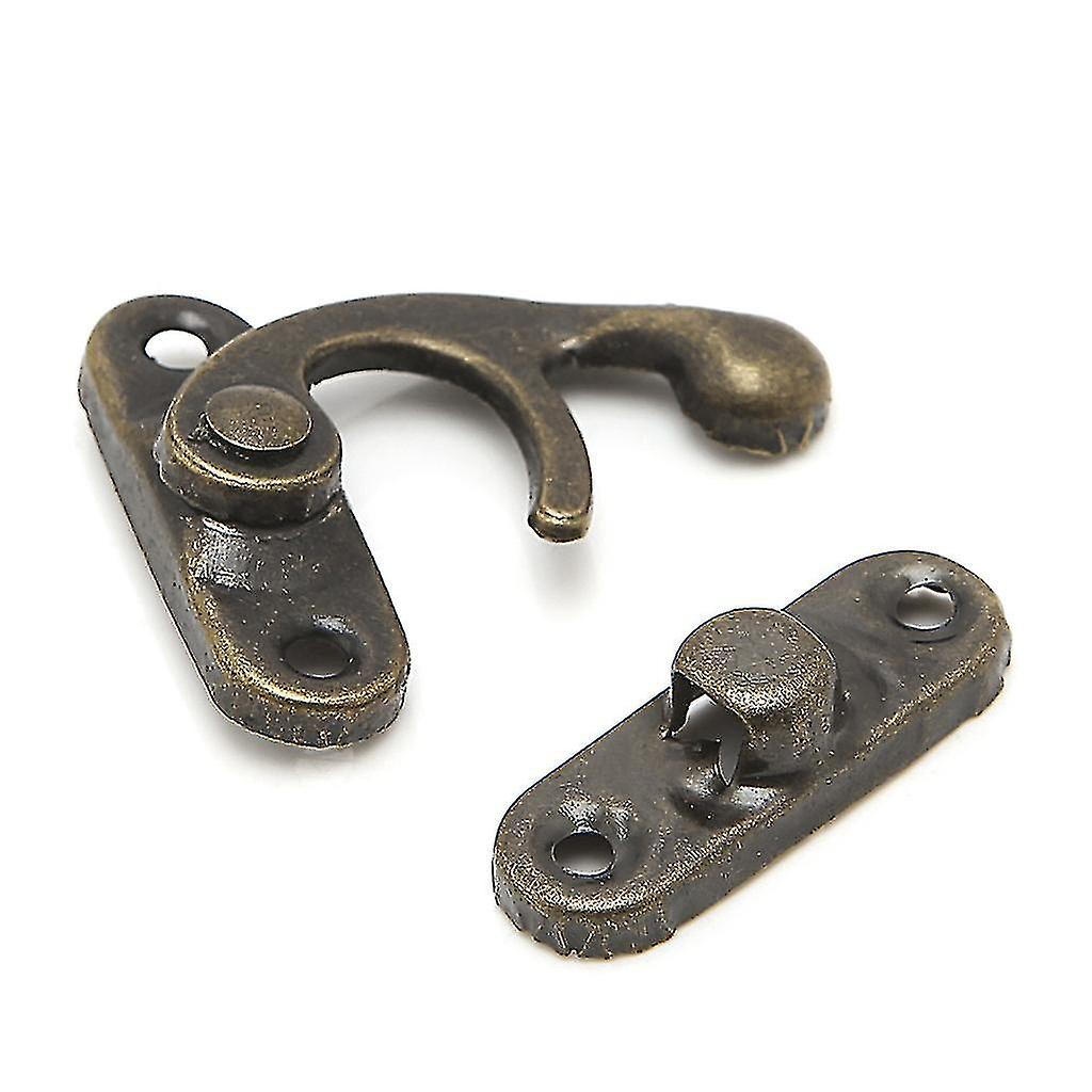 10x Antique Metal Catch Curved Buckle Horn Lock Clasp Hook Gift Jewelry ...