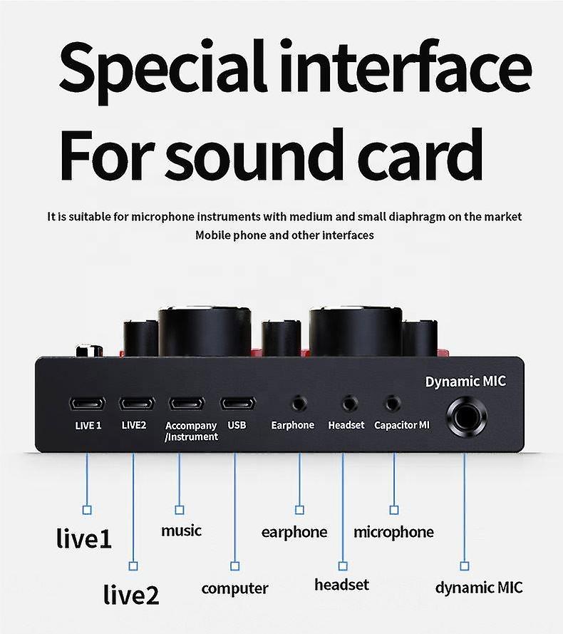 Professional recording studio audio interface recording external live broadcast BM-800 karaoke ...