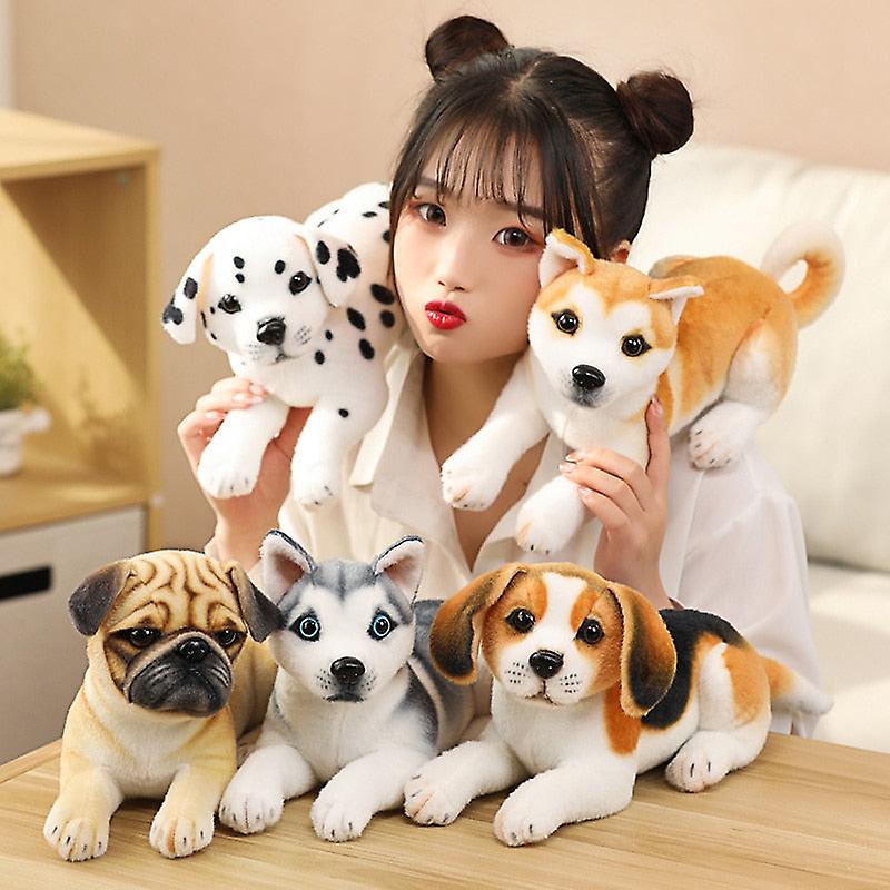 Simulation plush dogs toy look alike husky dalmatians akita miguel ...