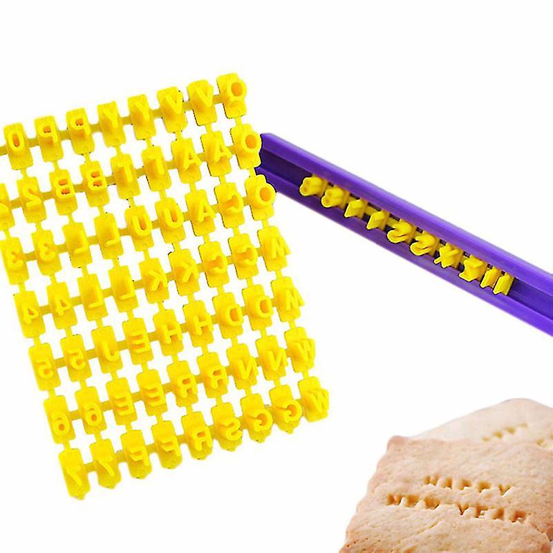 Self-organized Uppercase Letters Numbers Cake Stamp Press Cookie Stamp ...