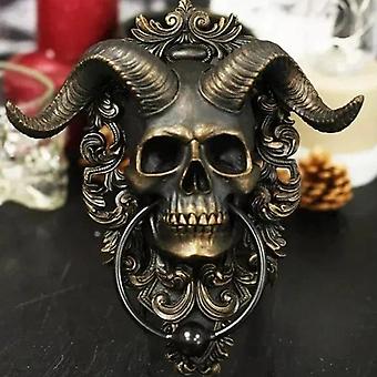 Sabbatic Goat Of Horned God Skull Hanging Door Knocker, Diabolical ...