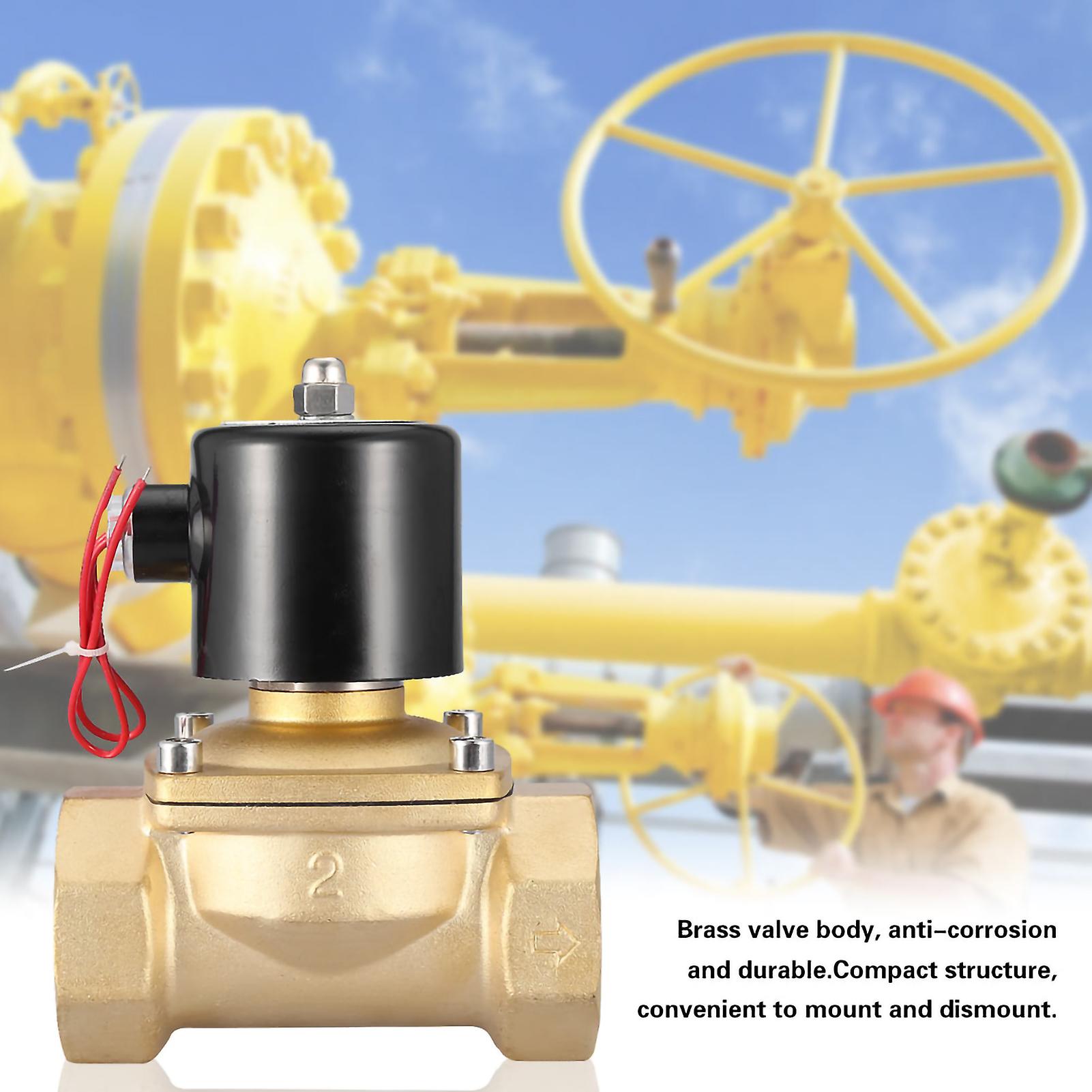 2 Inch DN50 Normally Closed Brass Electric Solenoid Valve 220VAC | Fruugo UK