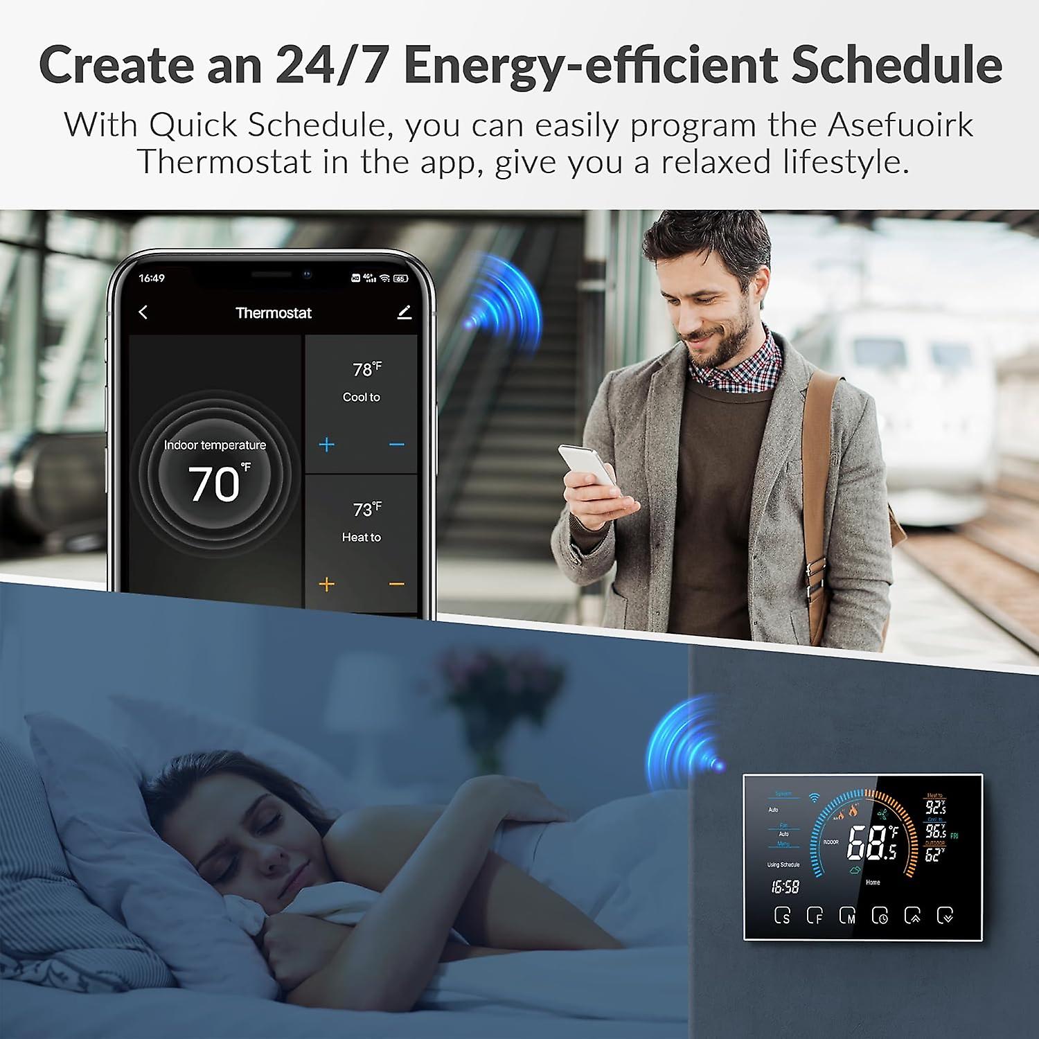 New Home Smart Thermostat Wifi Programmable Digital Thermostat Heat ...