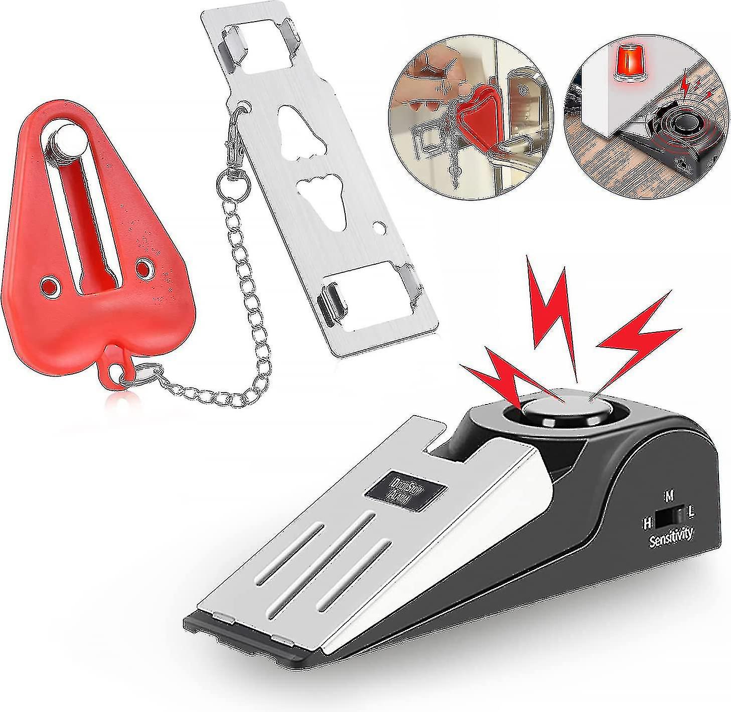 Portable Door Lock And Door Stop Alarm, Double Protection Safety Door ...