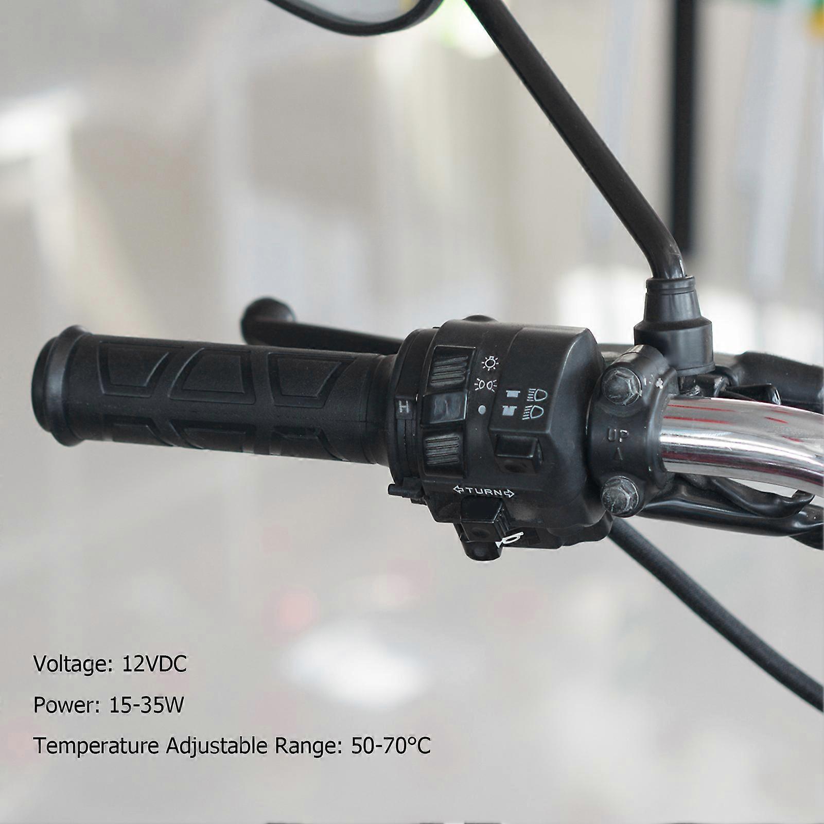 Motorcycle Heated Hand Grips 12V DC 15?35W Electric Hot Heat Adjustable ...