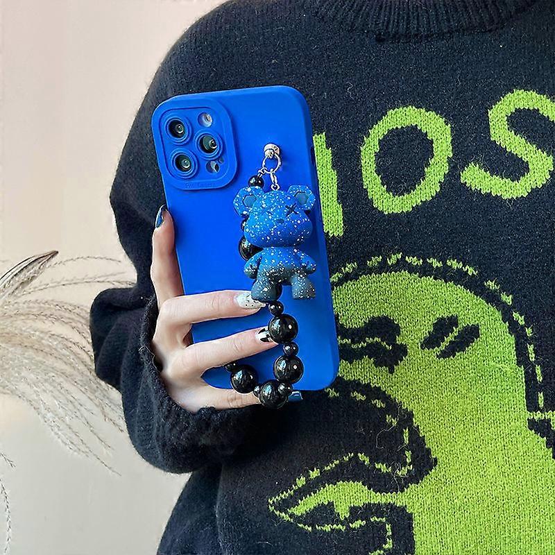 Suitable for iPhone 15/16 mobile phone case gradient bear frosted full ...