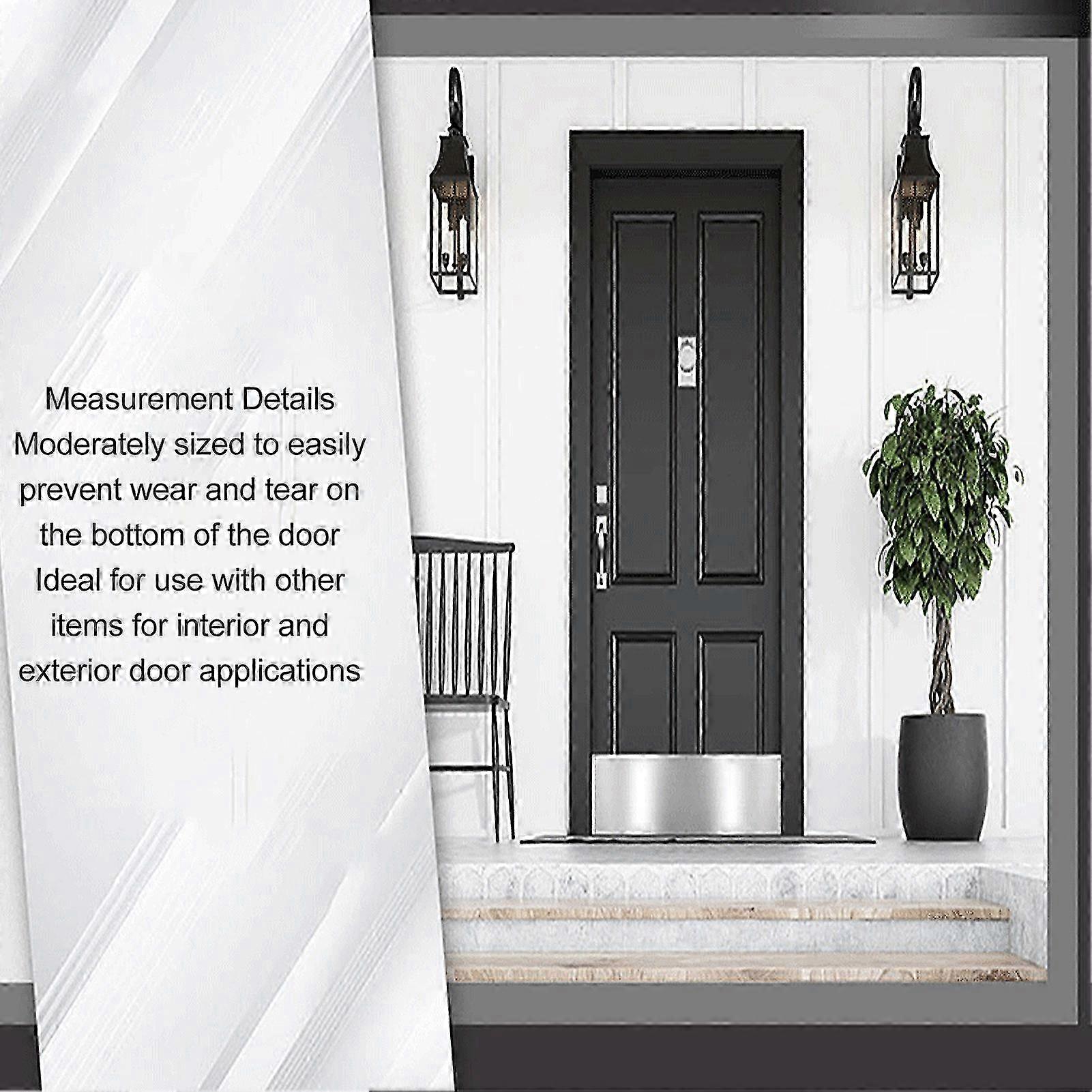 2pcs Door Kick Plate Decorative 304 Stainless Steel Door Protection ...