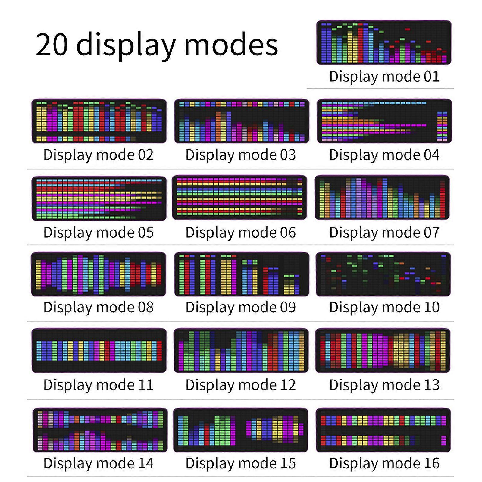 Mic Cable Sound Level Meter Clock Led Audio Display Music Spectrum