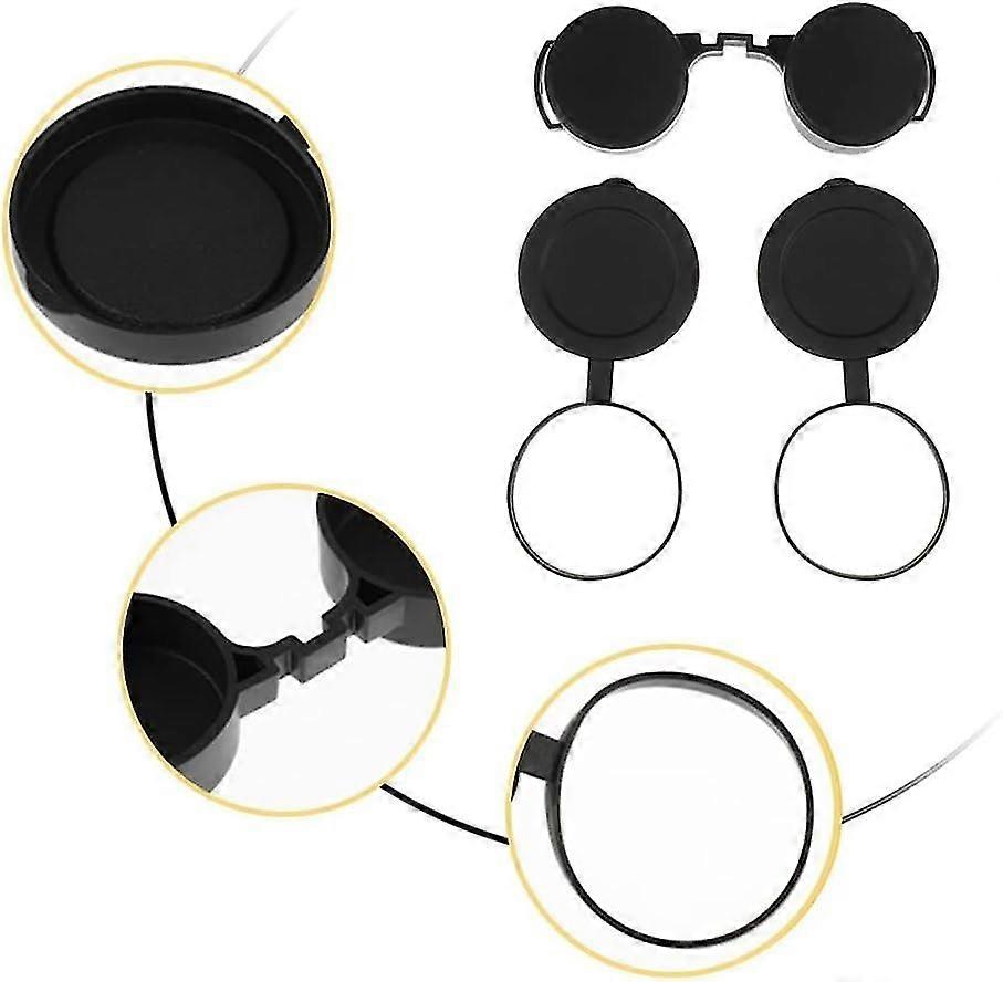 3pcs Binocular Lens Covers, 42mm Rubber Objective Lens Caps With Outer ...