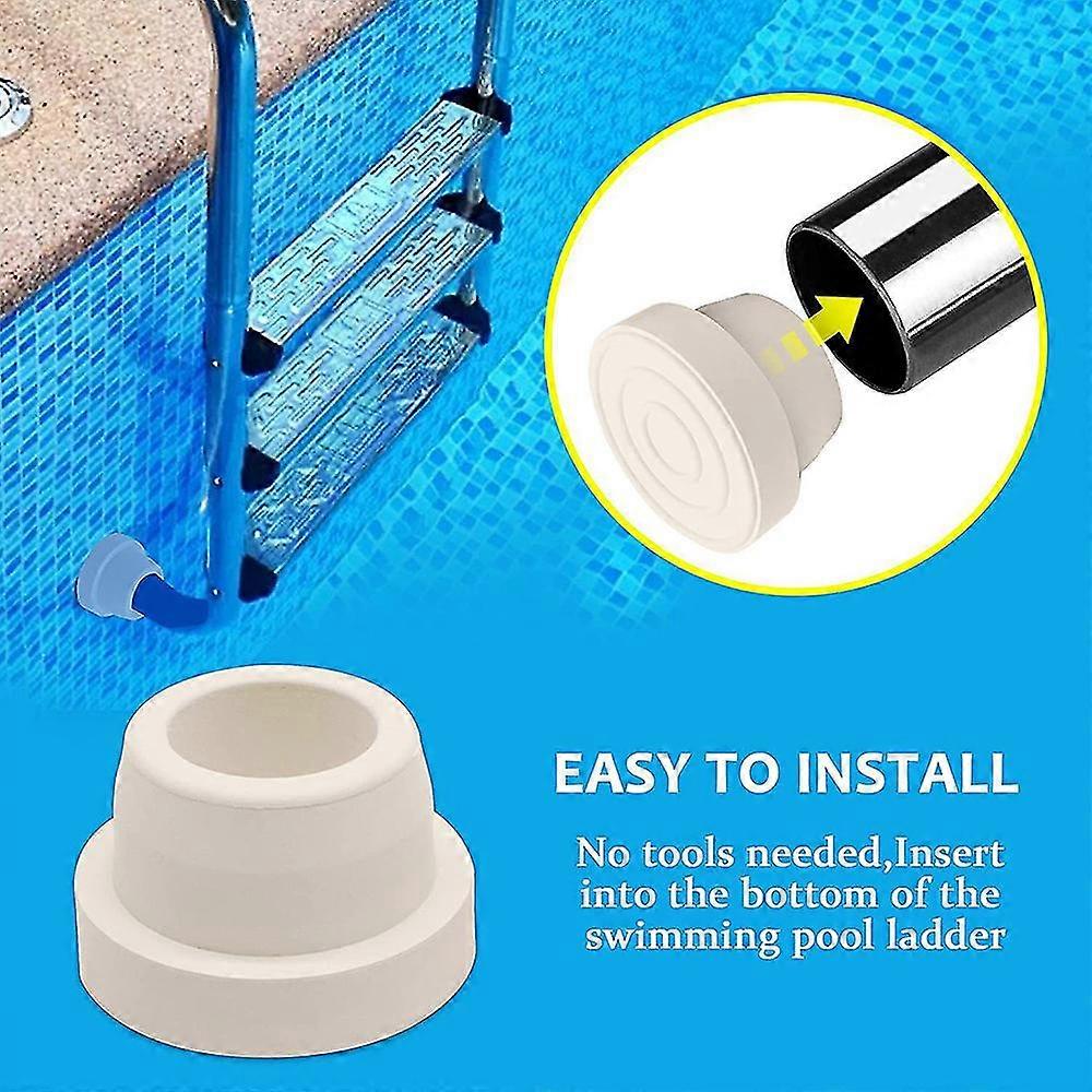 2 Pcs Pool Ladder Bumper Protectors Pool Rubber Ladder Foot Covers For ...