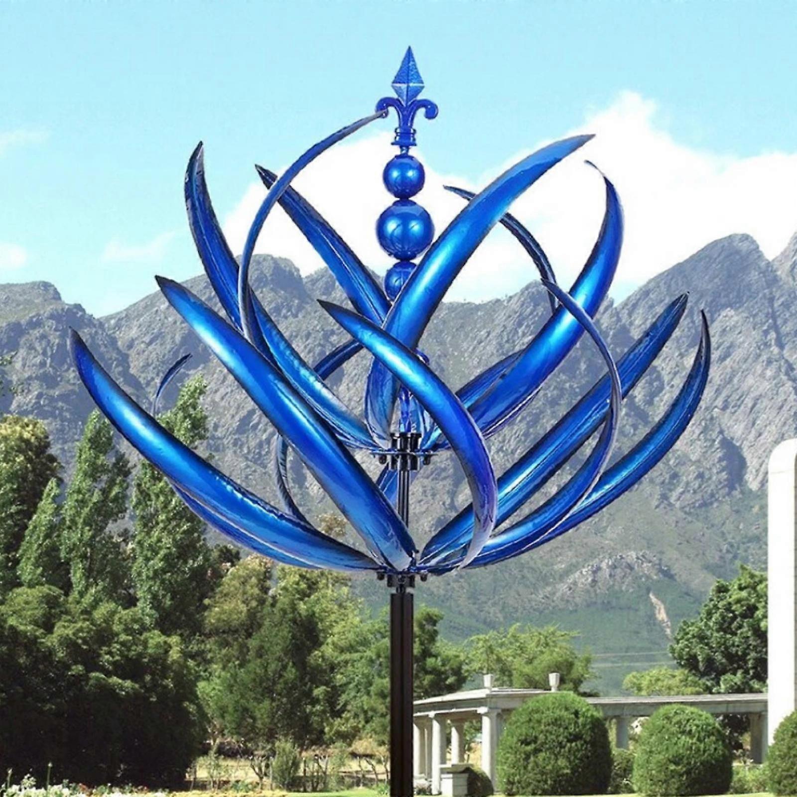 Wind Runner for Yards and Gardens - Large Metal Kinetic Wind Sculpture ...