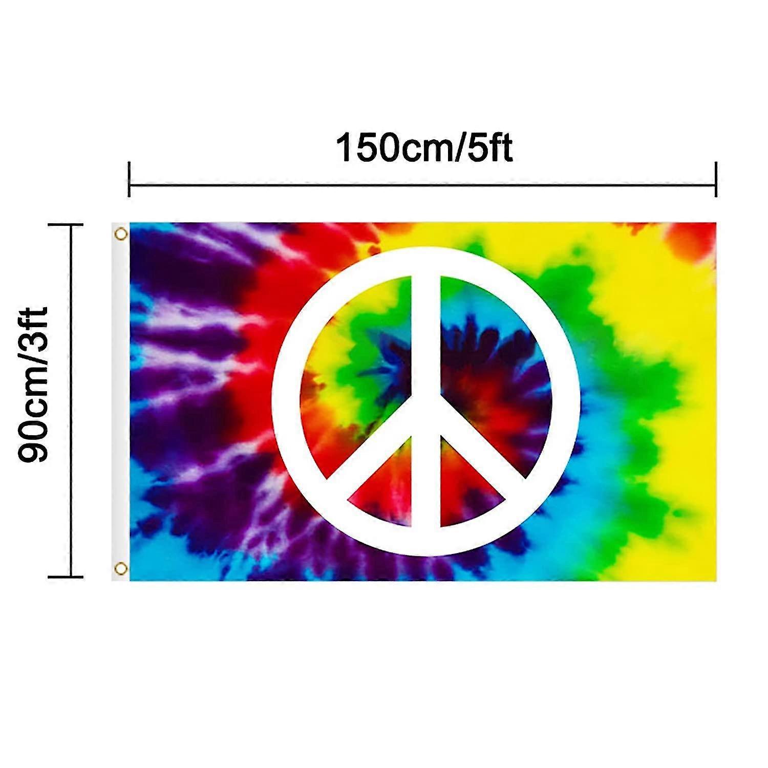 Peace Flag, Rainbow Flags For Outdoors Decorative, Double Printed World ...