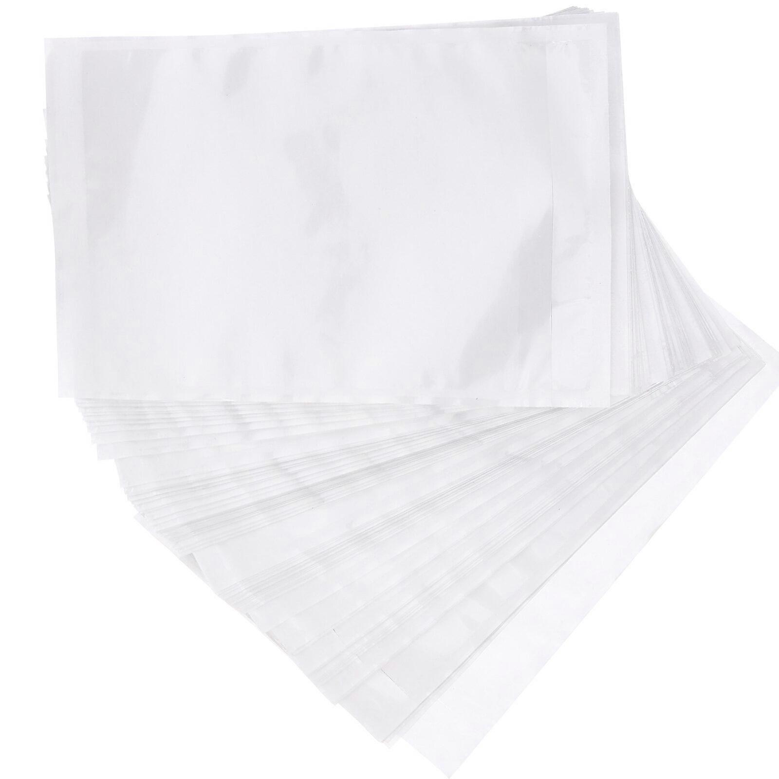 100Pcs Clear Adhesive Packing List Envelope Shipping Label Pouches ...