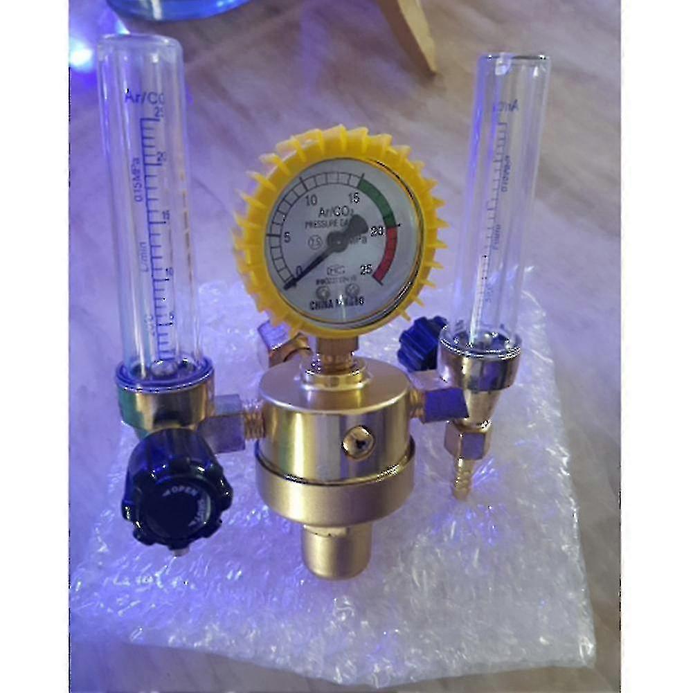 Argon Co2 Pressure Reducer Mig Tig Flow Meter Control Valve Welding Gas Regulator Double Tube ...
