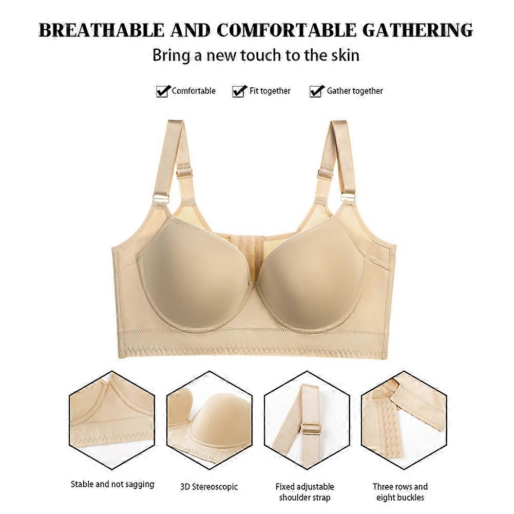 Women Seamless Everyday Bra - Large Chest Support, Thin Cup, Wired Lift ...