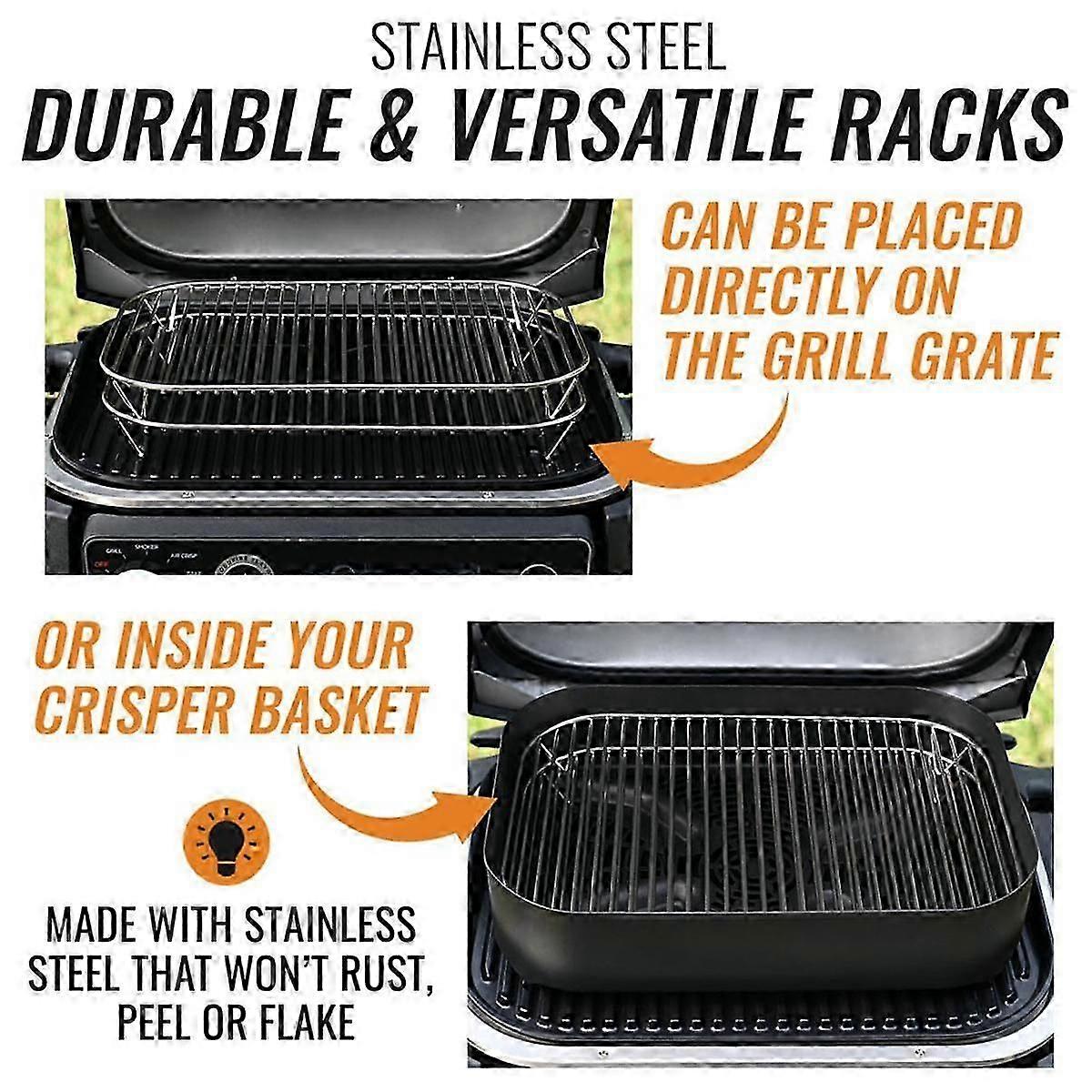 Stainless Steel Rack Set for Ninja Woodfire Outdoor Grill and Smoker ...