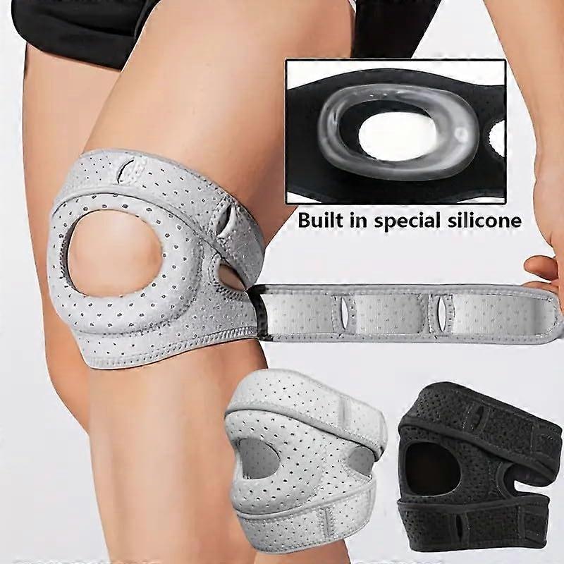 Kinetix Knee Support Knee Pad - Flexible Grey Knee Clip, Comfortable ...