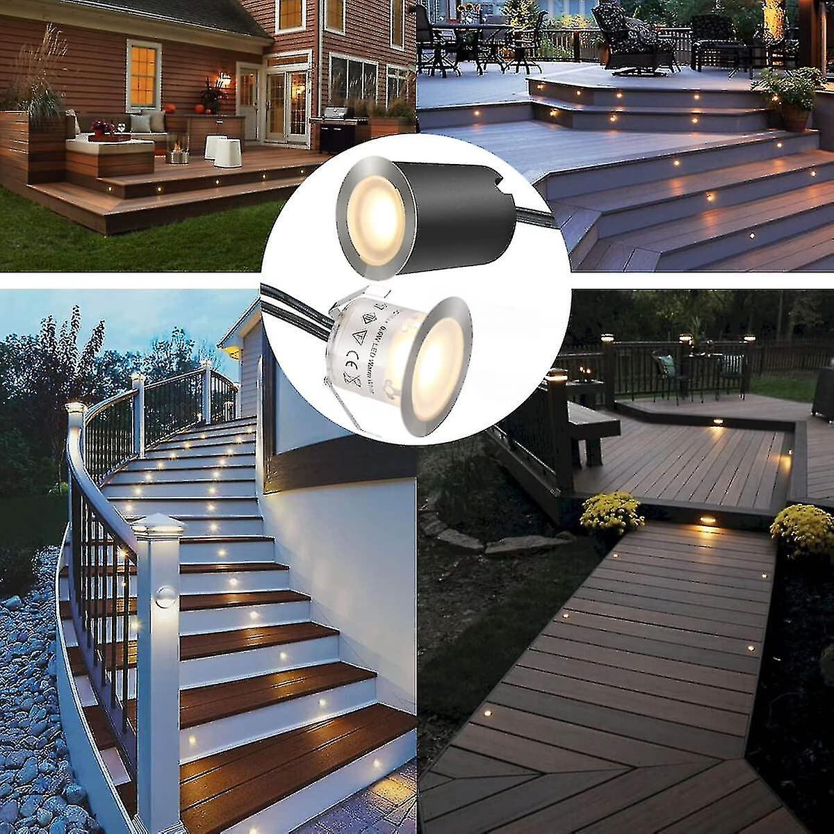 Set Of 16 Outdoor Recessed Led Spotlights, Ip67 Waterproof, 32mm ...