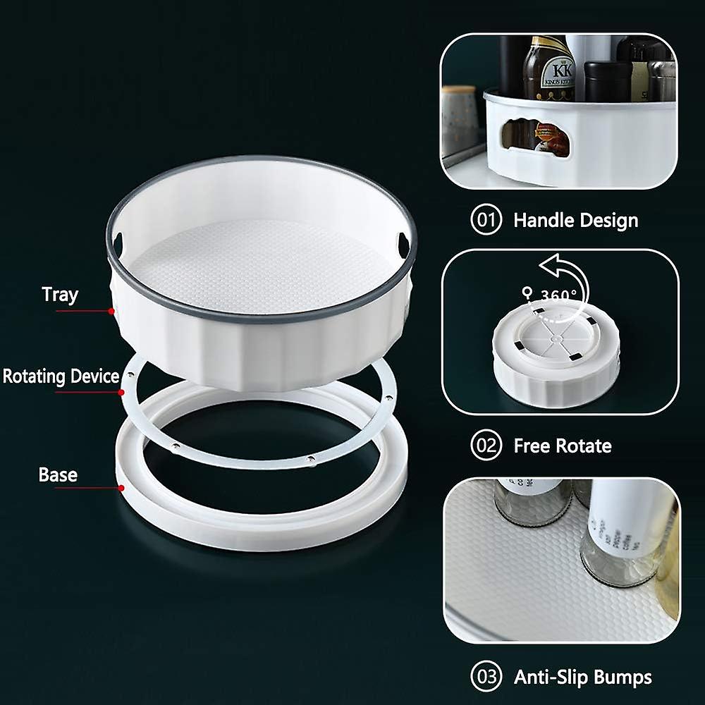 Revolving Spice Rack Kitchen Storage, Swivel Tray Revolving Base ...