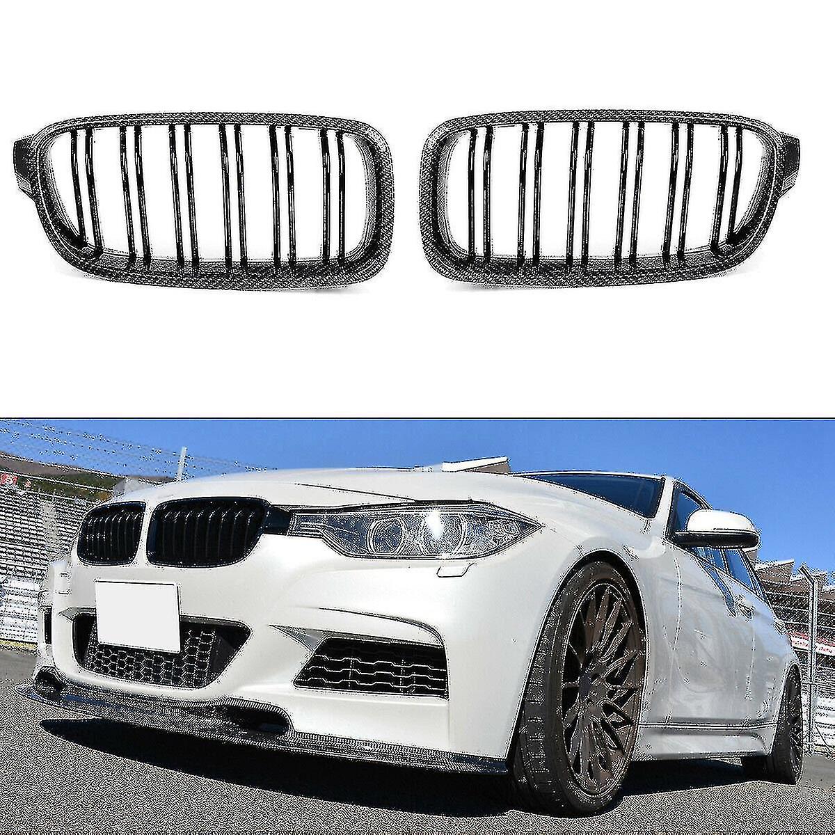 Carbon Fiber Front Kidney Grille Grills For F30 F35 328i 335i 2012-2018 ...