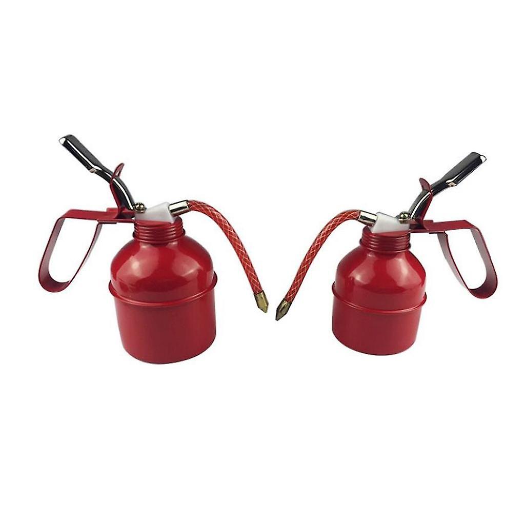 Metal Oil Can 500cc Flexible Spout Lubrication Fluids Pump Action ...