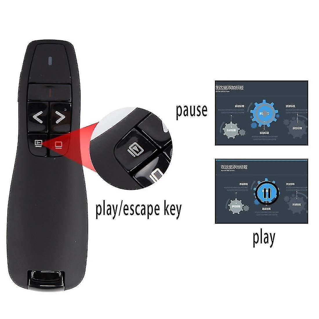 Logitech Wireless R400 Presenter, USB Receiver, Red Laser Pointer, 15m ...