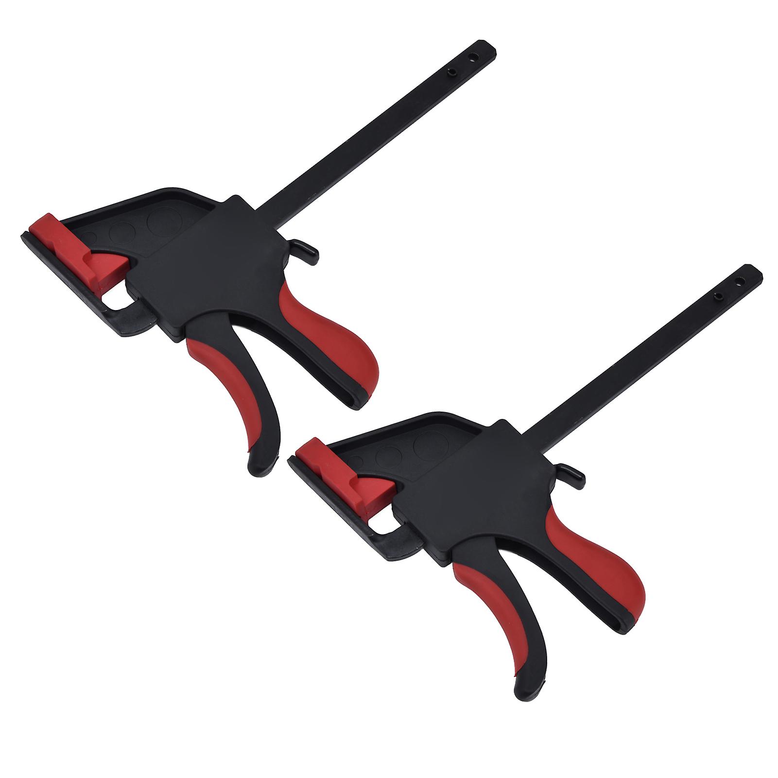 2Pcs Single Handed Automatic Track Quick F Clamps Set for Woodworking ...