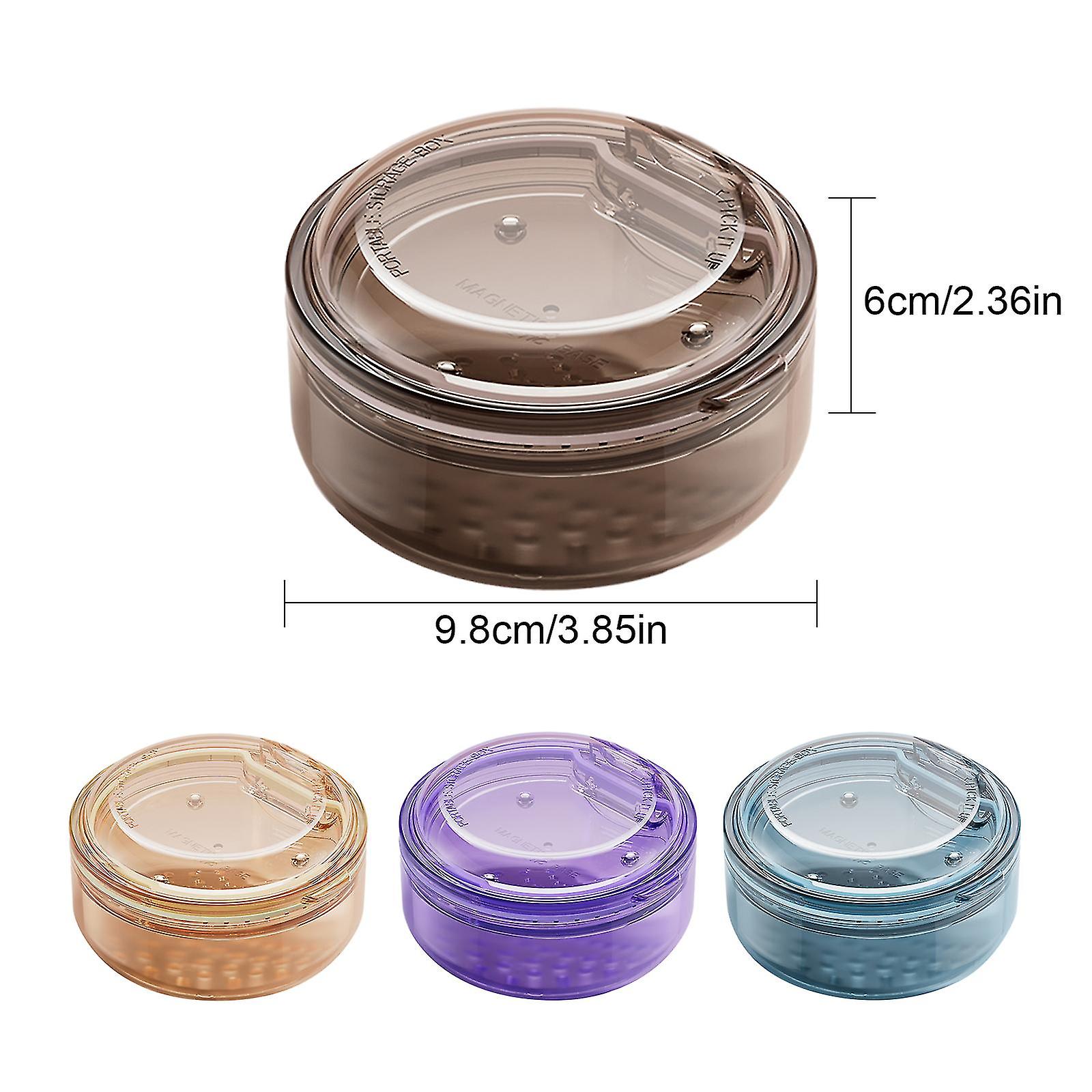 Denture Case Retainer Cleaning Case: 2 in 1 Retainer Case, No-Leak ...