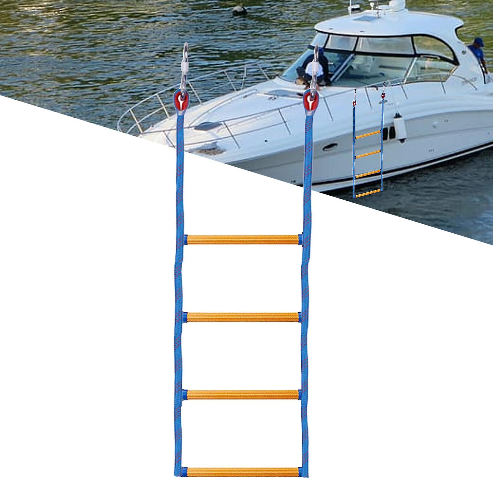Boat Rope Ladder Climbing Rope Ladder Stable Foldable Swim Ladder ...