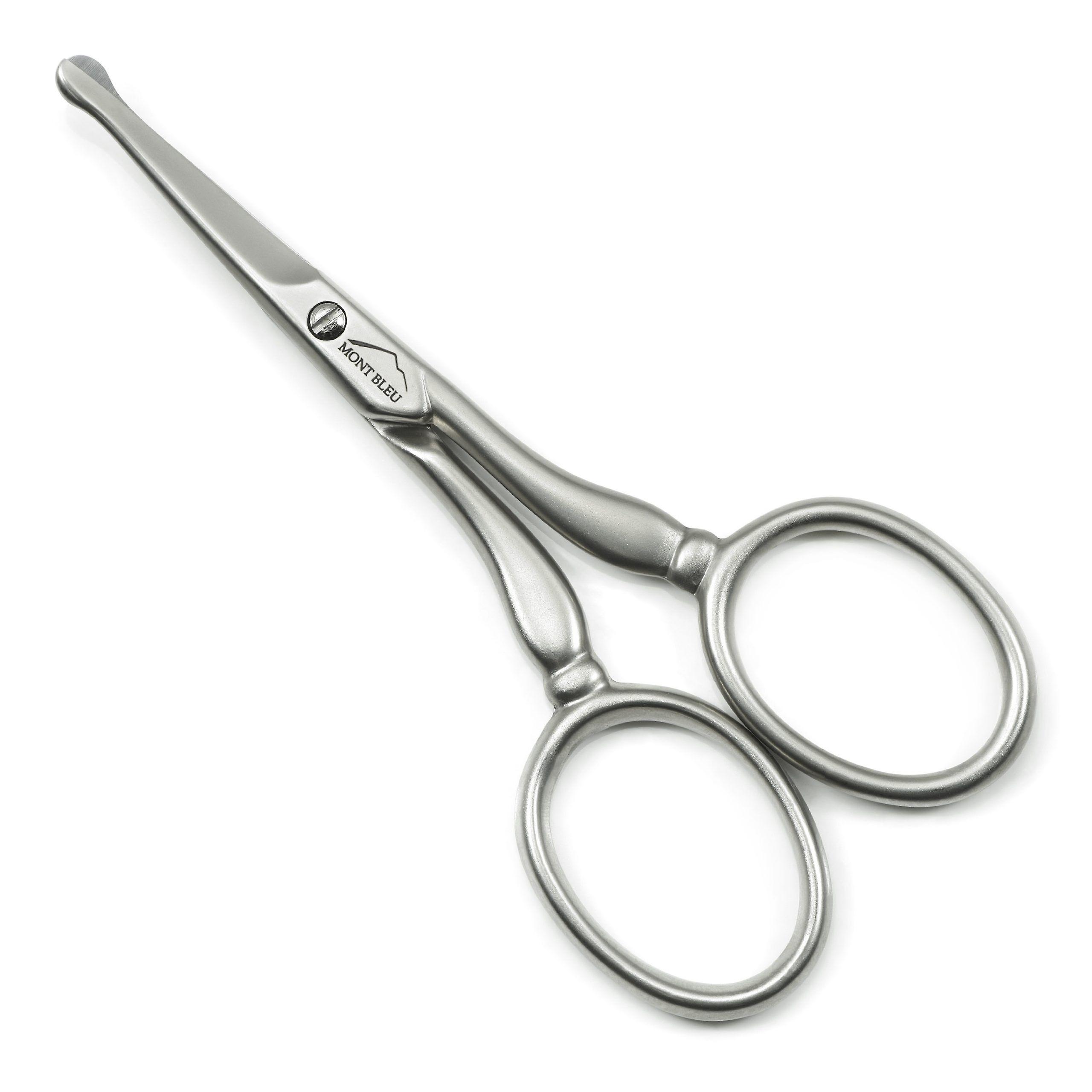 Mont Bleu Ear & Nose Hair Scissors, Carbon Steel, made in Italy - 3½ ...