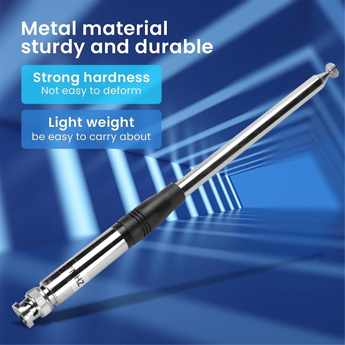 2 Pcs 27Mhz Antenna 9-Inch to 51-Inch Telescopic/Rod HT Antennas for CB Handheld/Portable Radio ...