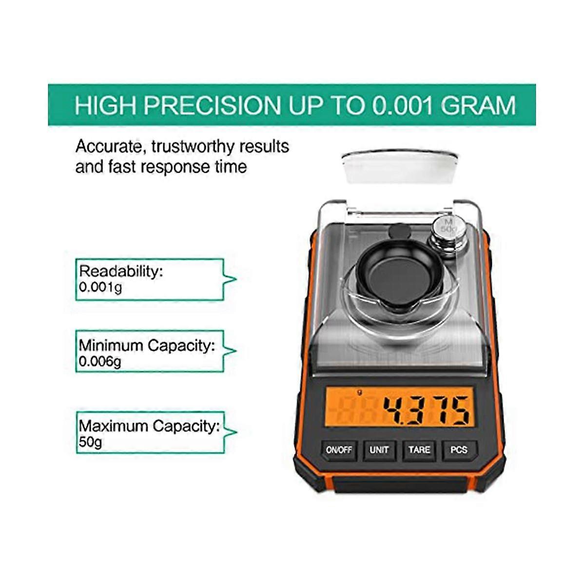 Fine Scale 0.001G, Digital Milligram Scale 50G / 0.001G, Digital Pocket ...