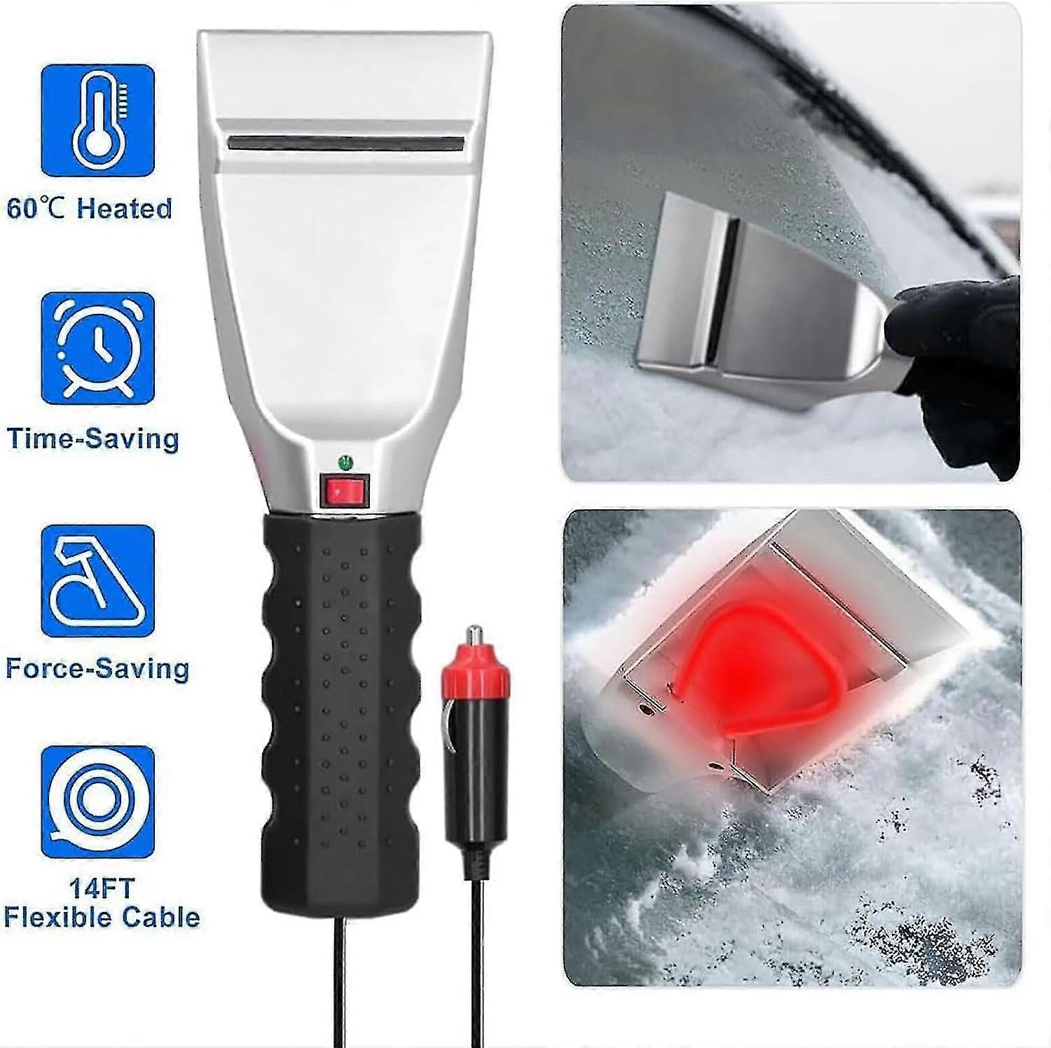 Fönsterskrapa, Uppvärmd Isskrapa För Bilvindruta, Automatisk Uppvärmd ...