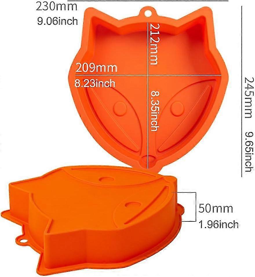 Cake Baking Pan, Fox-shaped Large Silicone Mold, Creative And Exquisite ...