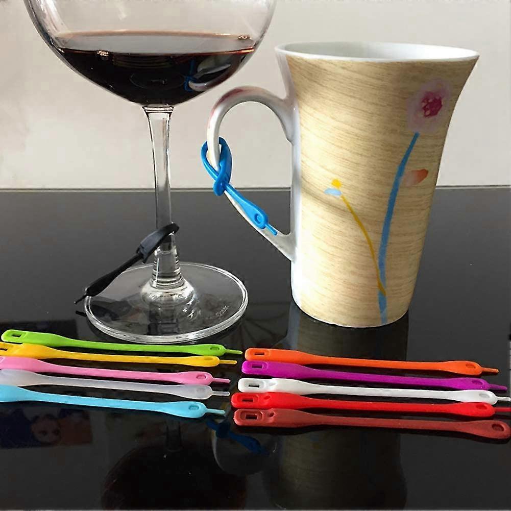 Drink Marker Glass Cup Wine Glass Bottle Strip Tag Marker Silicone ...